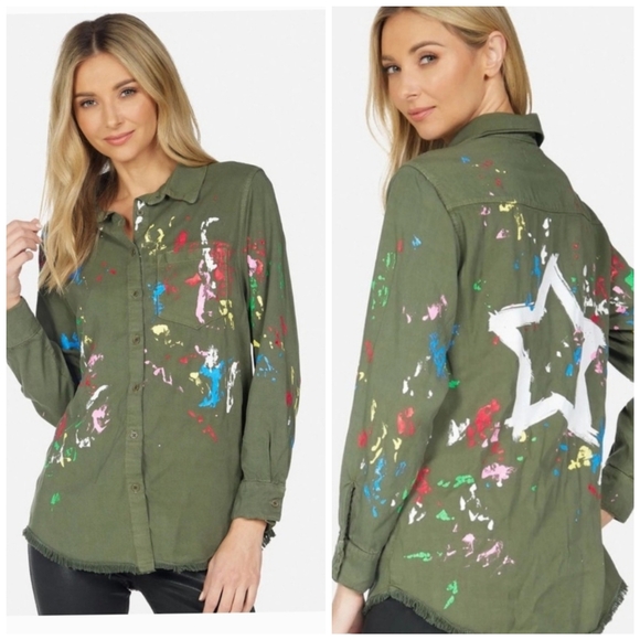 Lauren Moshi | Tops | Nwt Lauren Moshi Sloane Airbrush Star | Poshmark
